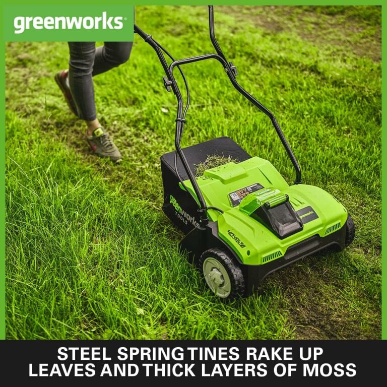 Greenworks 40V 14" Cordless Dethatcher - Lawnmowermecca.co.za